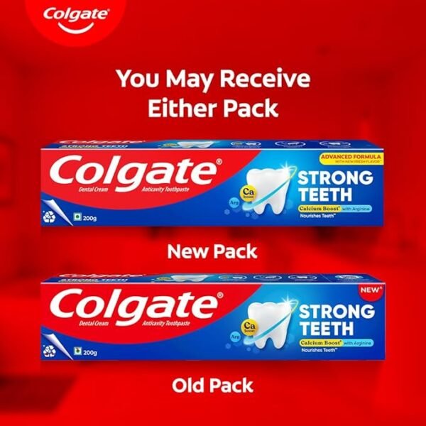 Colgate Strong Teeth Toothpaste with Amino Shakti for Cavity Protection ...